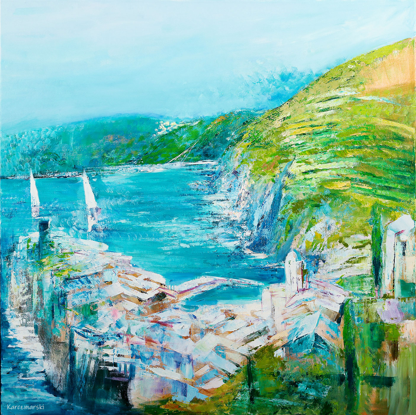 Obraz olejny Prowansja Toskania malowniczy pejzaż